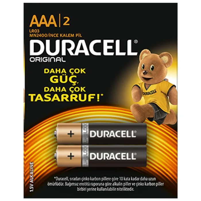 DURACELL AAA KALEM PİL 2 Lİ – Ambalaj Marketi